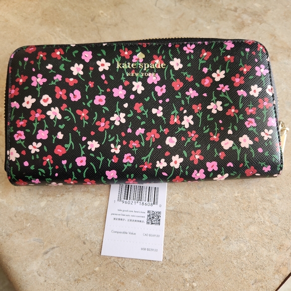 kate spade | Bags | Nwt Kate Spade Leather Zip Around Wallet | Poshmark